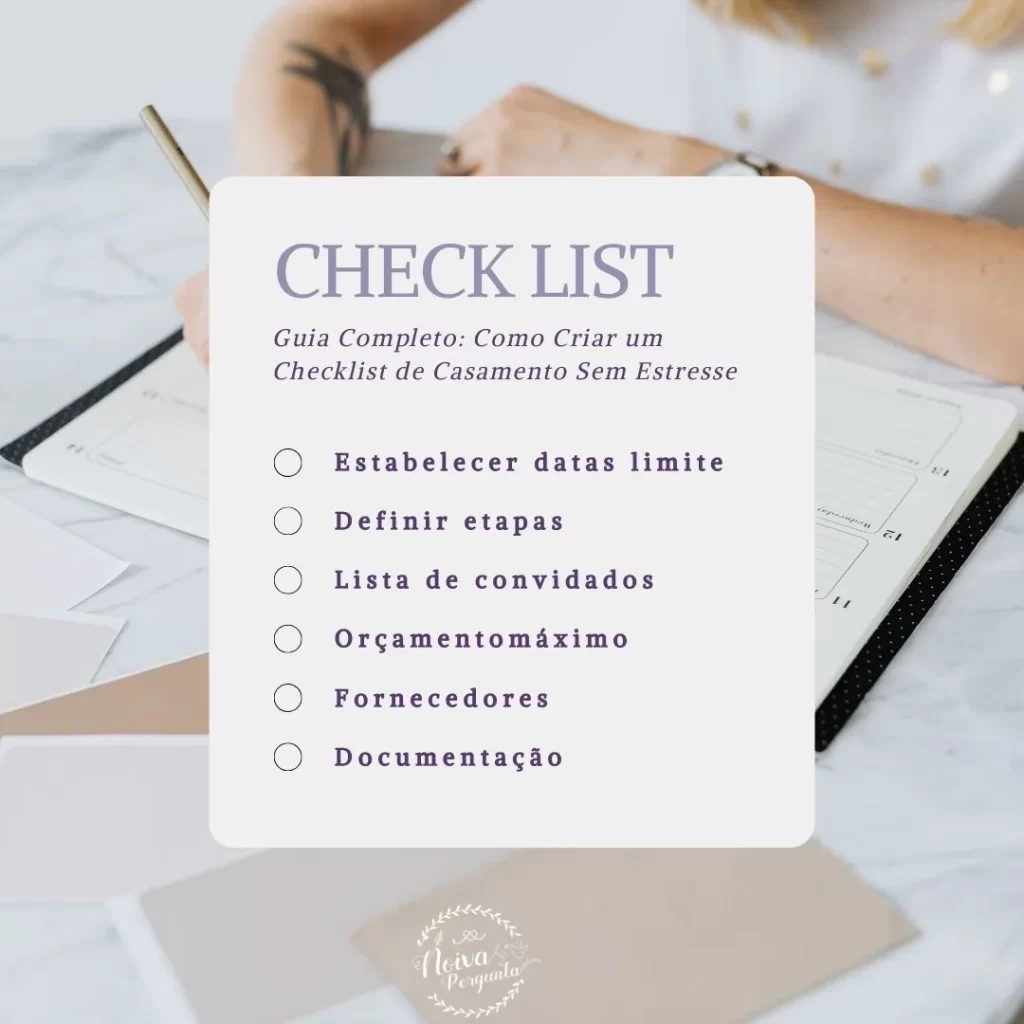 Checklist Completo de Casamento 2025 - Noiva Pergunta